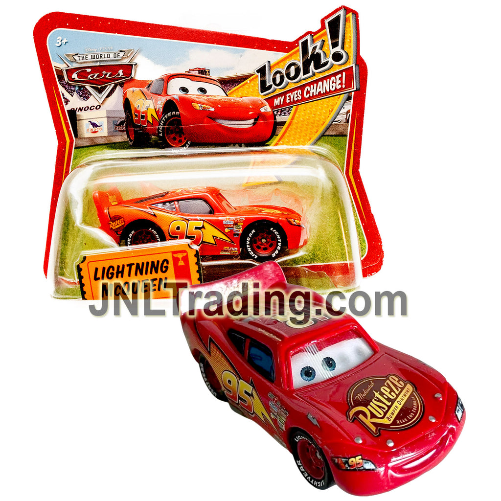 Disney Pixar Movie Cars Die Cast LIGHTNING McQUEEN with Eyes That Chan ...