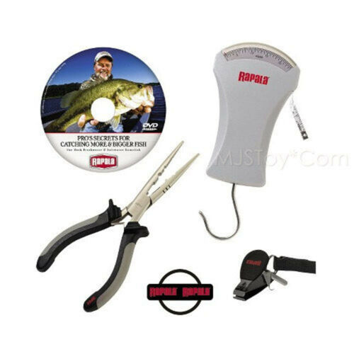 NEW Rapala Fishing Tool Combo Pro Catch Bigger Fish DVD Fisherman Plie ...