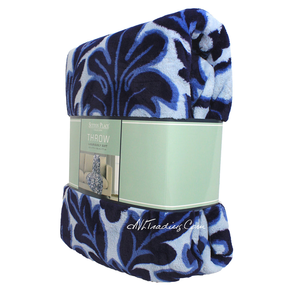 NEW Sutton Place Collection Luxuriously Warm SOFT Plush Throw OVERSIZE ...