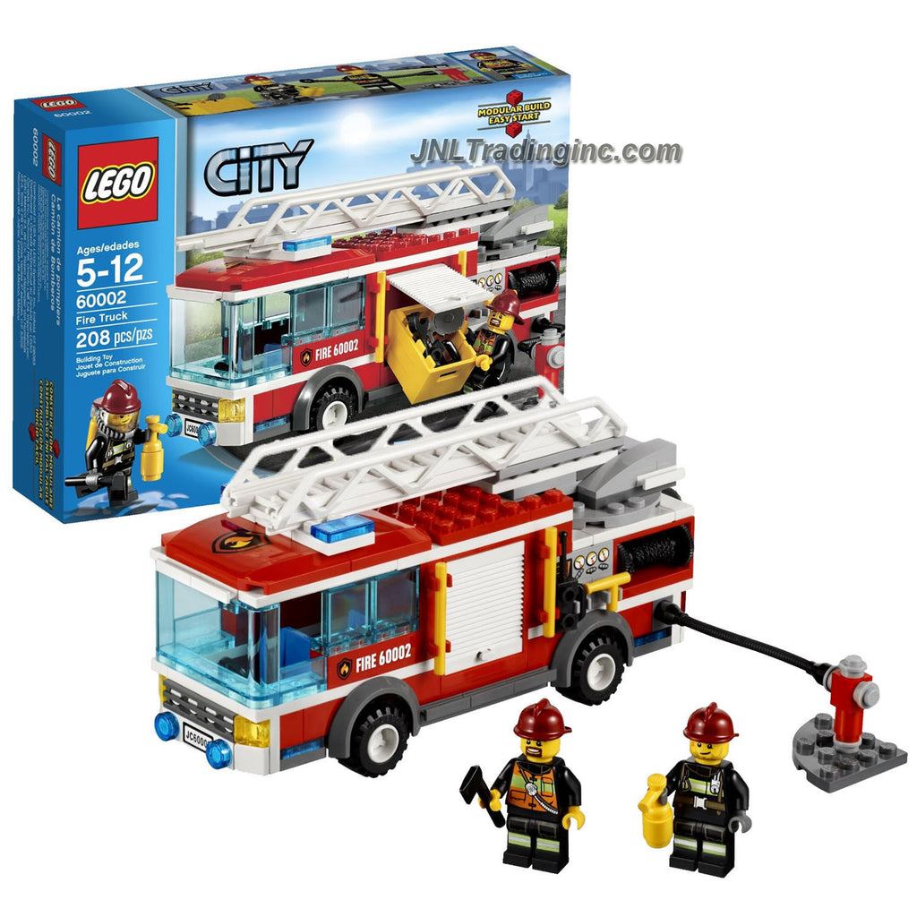 Lego City Series Set #60002 - FIRE TRUCK with Retractable Hose, Extend ...