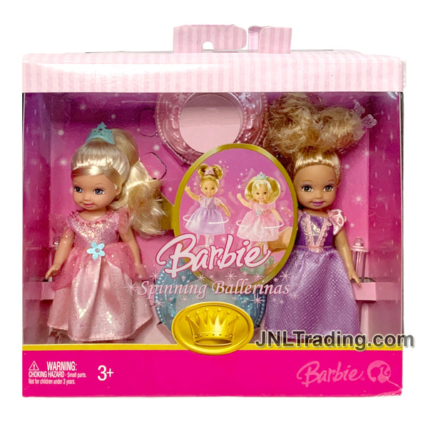 Year 2007 Barbie Princess Series 2 Pack 4 Inch Doll Set - Caucasian Tw ...