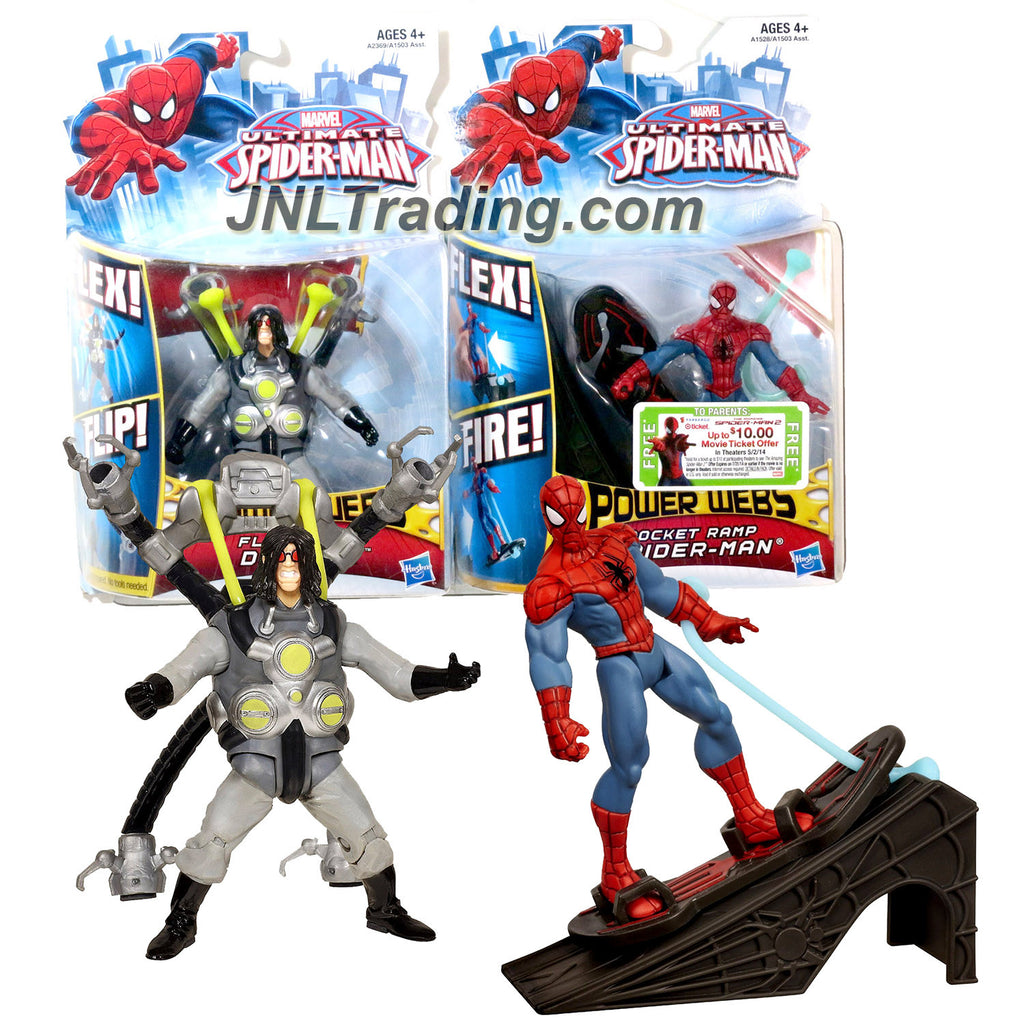 Hasbro Year 2012 Marvel Ultimate Spider-Man Power Webs 2 Pack 4 Inch T ...