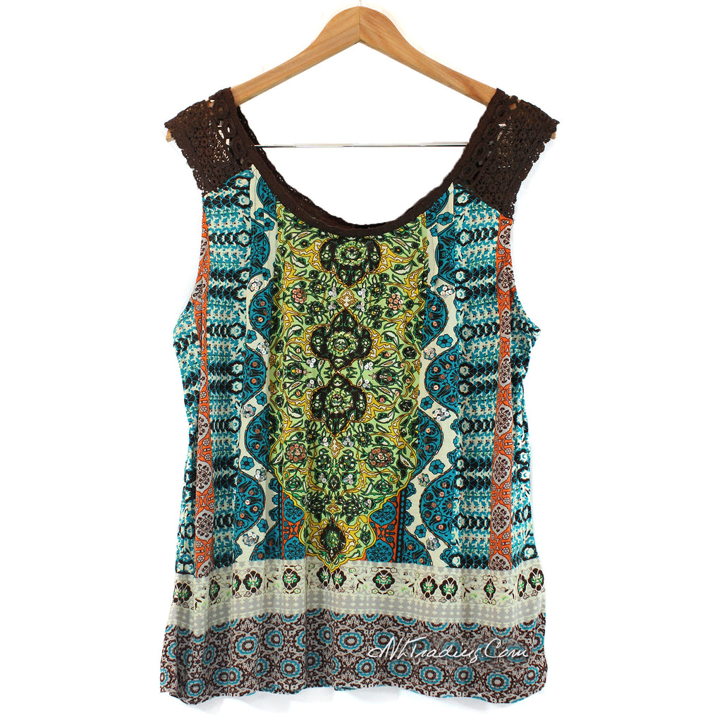 Bila Women's Luxurious Beaded Sleeveless Tee Flattering Top Stylist Sh ...