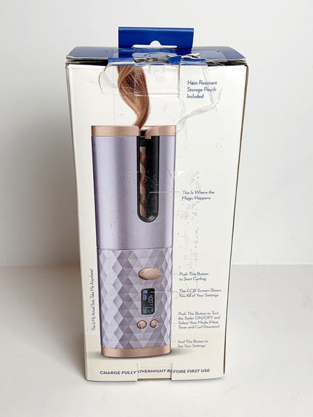Conair Unbound Cordless Rechargeable Auto Curler w/ Curl Secret Tech ...